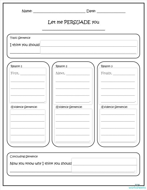 Persuasive Writing. Interactive worksheet | TopWorksheets