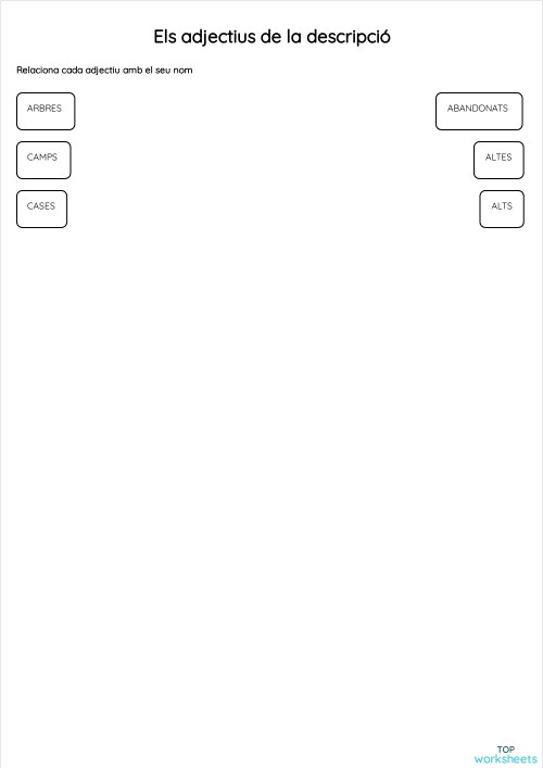 Els adjectius de la descripció. Fitxa interactiva | TopWorksheets