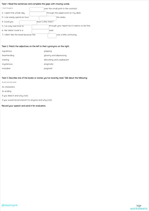 Module Revision. Interactive worksheet | TopWorksheets
