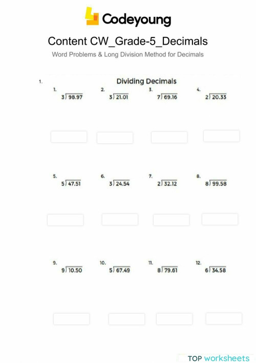 Content-CW-Word Problems & Long Division Method for Decimals ...