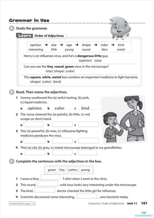 Adjectives: interactive worksheets and online exercises | TopWorksheets