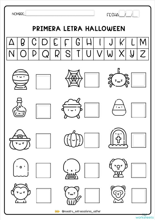 Letra inicial. Ficha interactiva | TopWorksheets