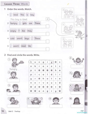 Unit 2 - Lesson Three. Interactive worksheet | TopWorksheets