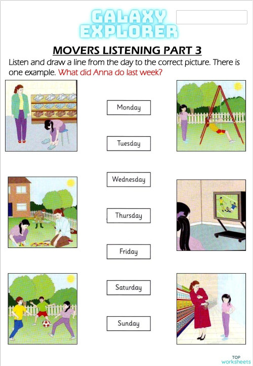 Listening practice 3.5. Interactive worksheet | TopWorksheets