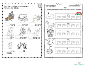 Sílabas: fichas interactivas y ejercicios online | TopWorksheets