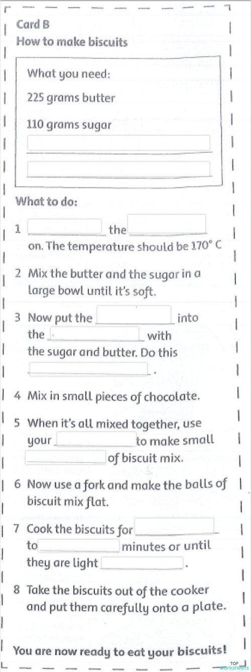 CARD B - SPEAKING PRACTICE. Interactive worksheet | TopWorksheets