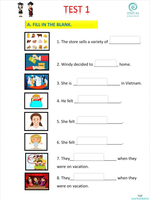 Up5 Unit 1 test. Interactive worksheet | TopWorksheets