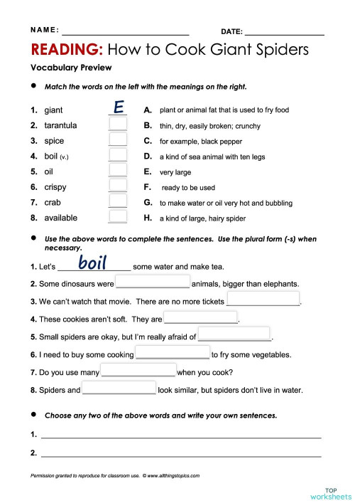 Movers Test 1. Interactive worksheet | TopWorksheets