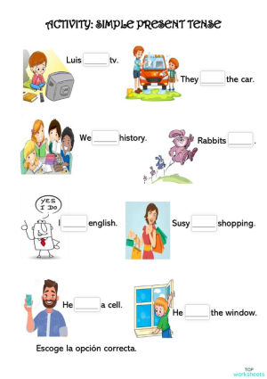 SIMPLE PRESENT. Interactive worksheet | TopWorksheets