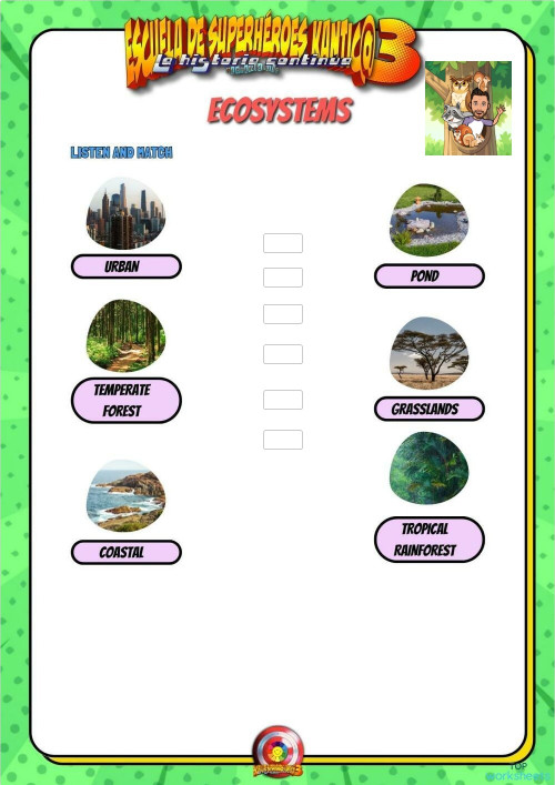 Ecosystems: interactive worksheets and online exercises | TopWorksheets
