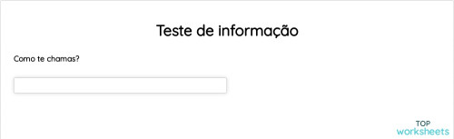 Teste de informação. Ficha interativa | TopWorksheets