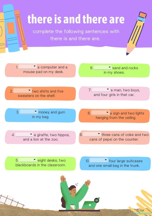 there is and there are review. Interactive worksheet | TopWorksheets
