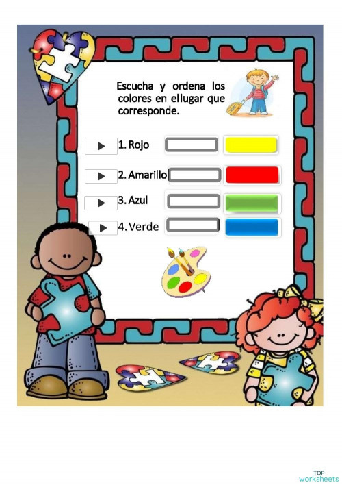 LOS COLORES. Ficha interactiva | TopWorksheets