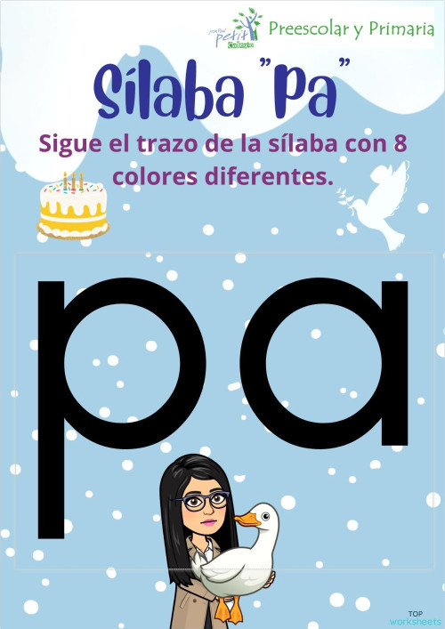 Sílaba "pa" (tarea 13/feb). Ficha interactiva | TopWorksheets