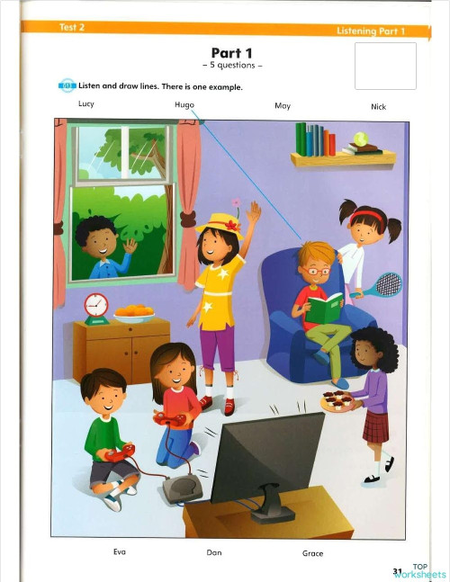 Starters - Mini Trainer - Test 2 - Listening. Interactive worksheet ...