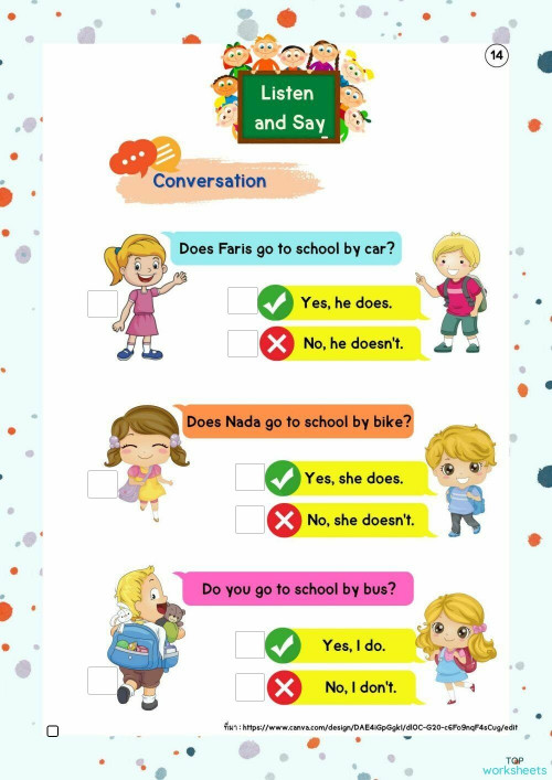 listen and say 2. Interactive worksheet | TopWorksheets