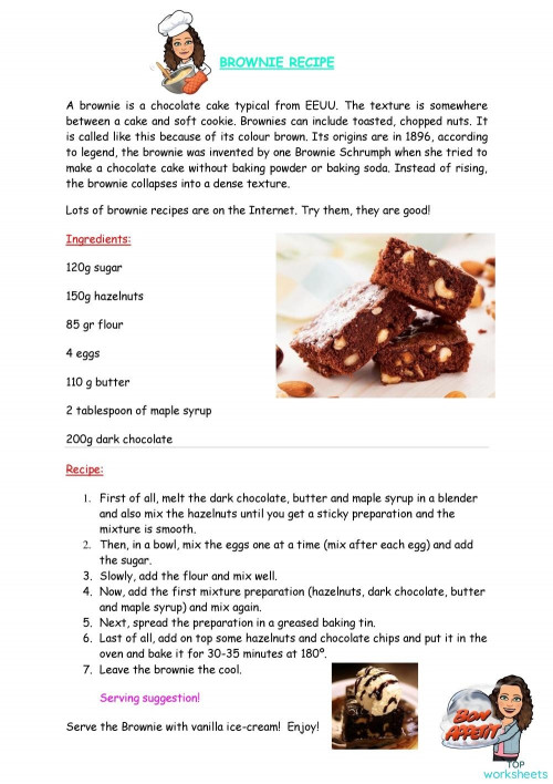 ใบงานที่ 2 recipe. Interactive worksheet | TopWorksheets