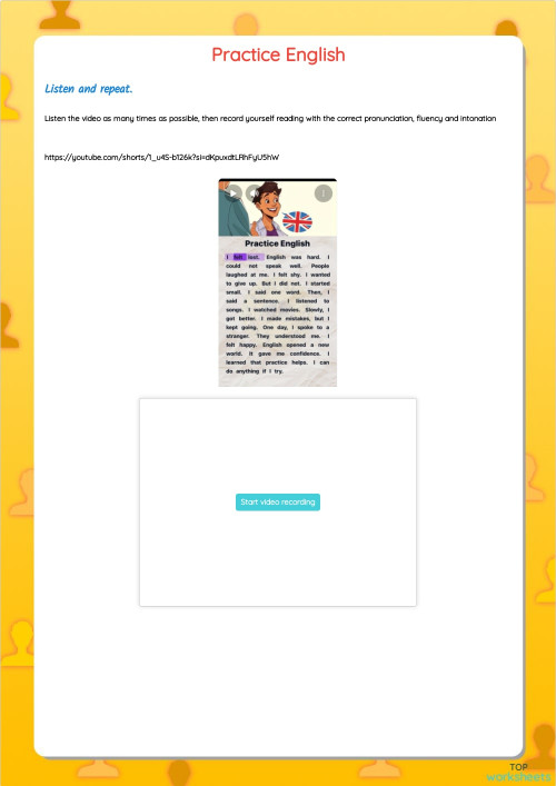 Practice English. Interactive worksheet | TopWorksheets