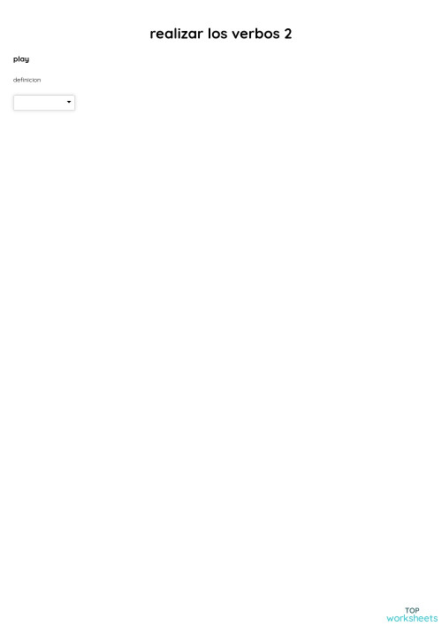 realizar los verbos 2. Ficha interactiva | TopWorksheets