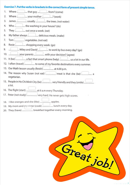 UNIT 1 - GRAM. PRESENT SIMPLE. Interactive worksheet | TopWorksheets