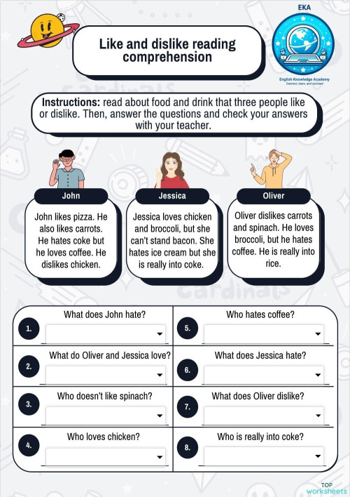 Assignment 3. Interactive worksheet | TopWorksheets