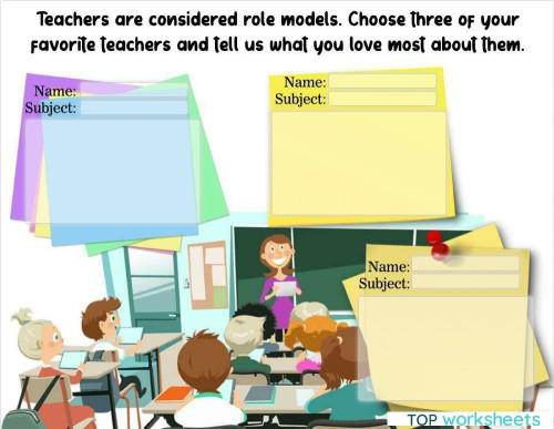 Teacher's day activity 1. Interactive worksheet | TopWorksheets