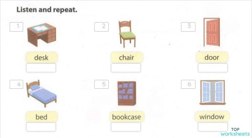 This is a desk (dictation). Interactive worksheet | TopWorksheets