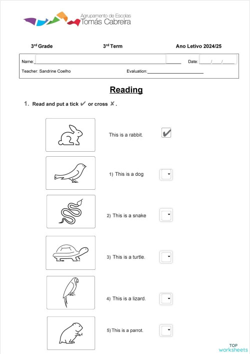 Reading Pets. Interactive worksheet | TopWorksheets