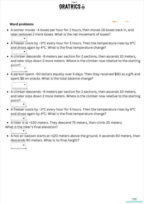 Grade 6 42. Interactive worksheet | TopWorksheets