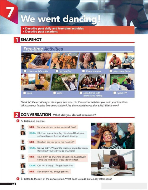 unit 7- we went dancing. Interactive worksheet | TopWorksheets