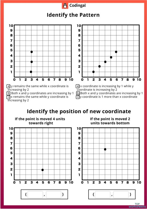 Coordinates: interactive worksheets and online exercises | TopWorksheets