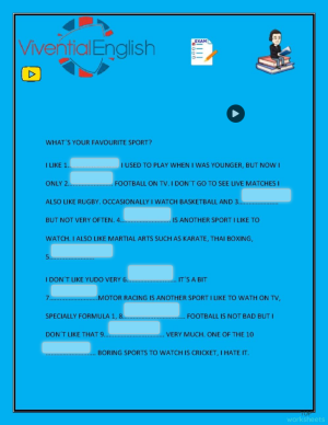 LISTENING SPORTS. Ficha interactiva | TopWorksheets