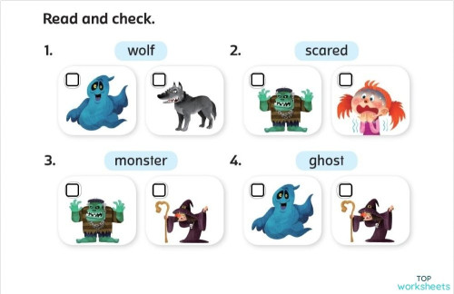 The ghost house. Interactive worksheet | TopWorksheets