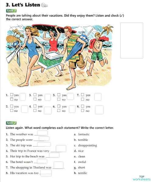 S1 - Starter - Practice listening 2. Interactive worksheet | TopWorksheets