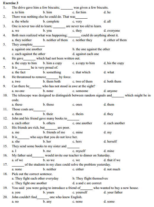 MIXED PRONOUNS 03. Interactive worksheet | TopWorksheets