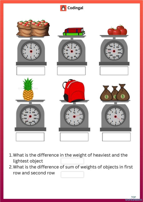 M_G04M11L38_WC02_Observe scales and write weights in grams. Interactive ...