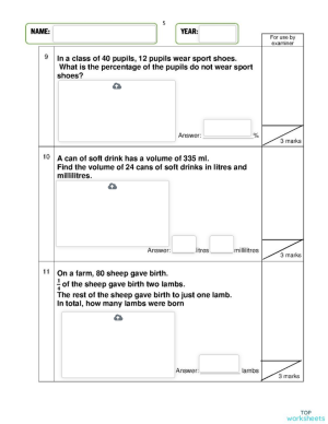MATHS 2 REVISION PART 2B. Interactive worksheet | TopWorksheets