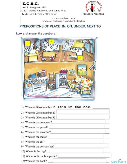 Prepositions: interactive worksheets and online exercises | TopWorksheets