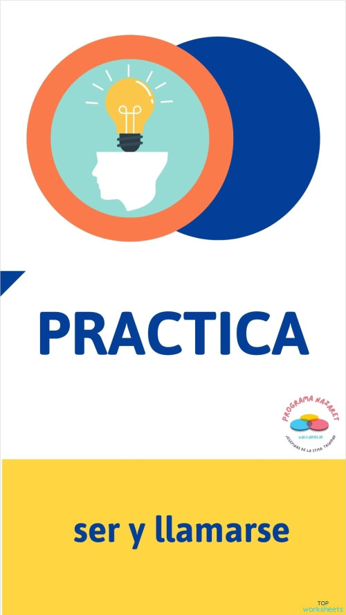 A1 inicial VERBOS SER Y LLAMARSE. Ficha interactiva | TopWorksheets