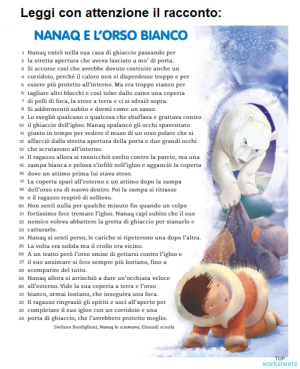 Avventura COMPRENSIONE 2. Scheda interattiva | TopWorksheets