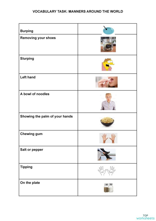 Vocabulary task. Interactive worksheet | TopWorksheets