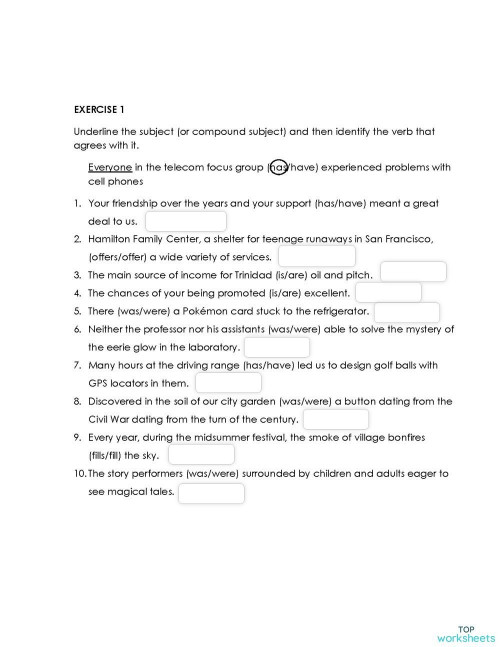 English language: interactive worksheets and online exercises ...