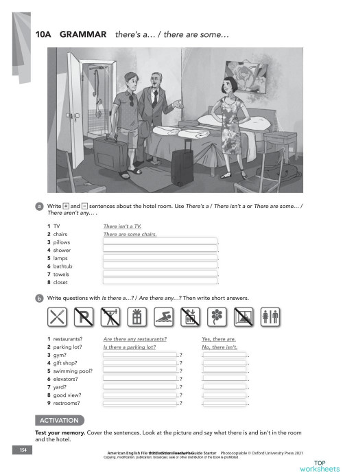 There's a... / there are some.... Interactive worksheet | TopWorksheets