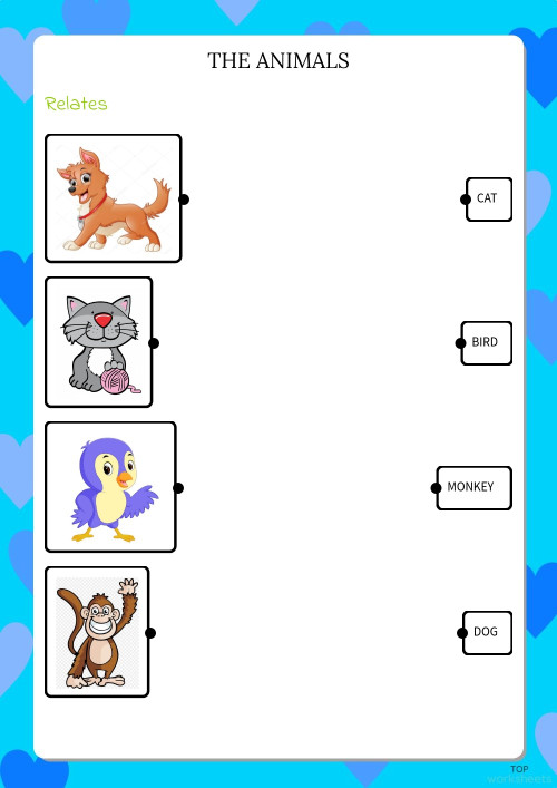 THE ANIMALS. Interactive worksheet | TopWorksheets