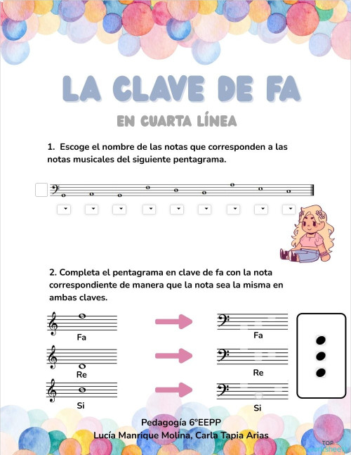 Notas musicales: fichas interactivas y ejercicios online | TopWorksheets