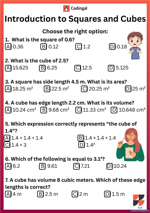 M_G08M02L06_WA01_Introduction_to_Squares_and_Cubes_3. Interactive worksheet | TopWorksheets