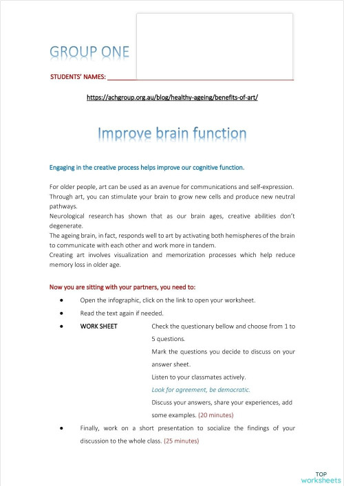 Performing arts: interactive worksheets and online exercises ...