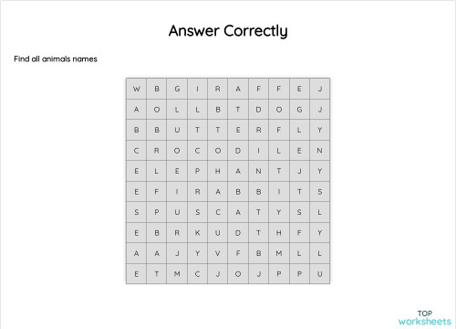 Answer Correctly. Interactive worksheet | TopWorksheets