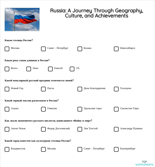 Russia: A Journey Through Geography, Culture, and Achievements ...