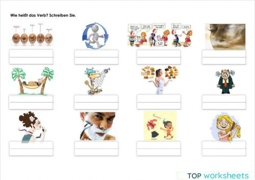 Reflexive Verben. Interaktives Arbeitsblatt | TopWorksheets